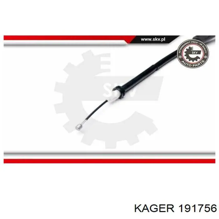 191756 KAGER cable de freno de mano trasero derecho/izquierdo