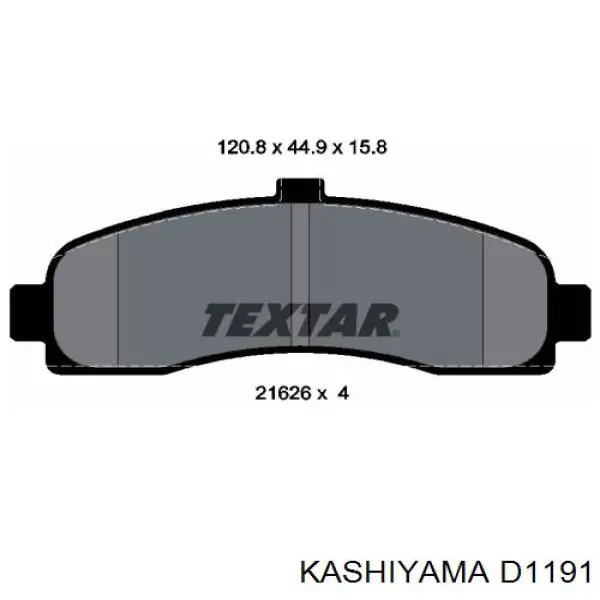 D1191 Kashiyama pastillas de freno delanteras