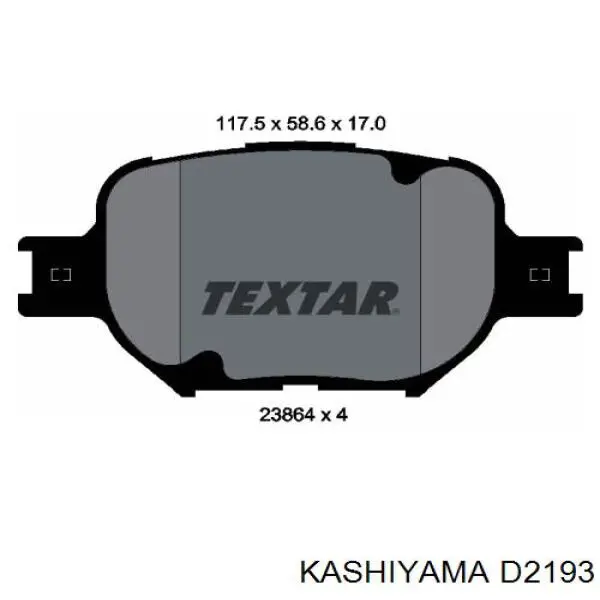D2193 KASHIYAMA pastillas de freno delanteras