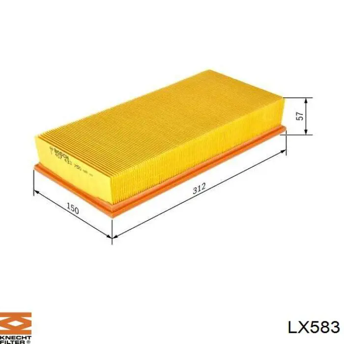 LX583 KNECHT-MAHLE filtro de aire