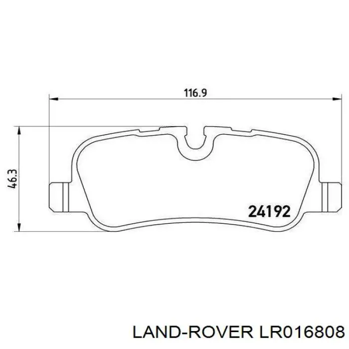 LR016808 Land Rover pastillas de frenos traseras