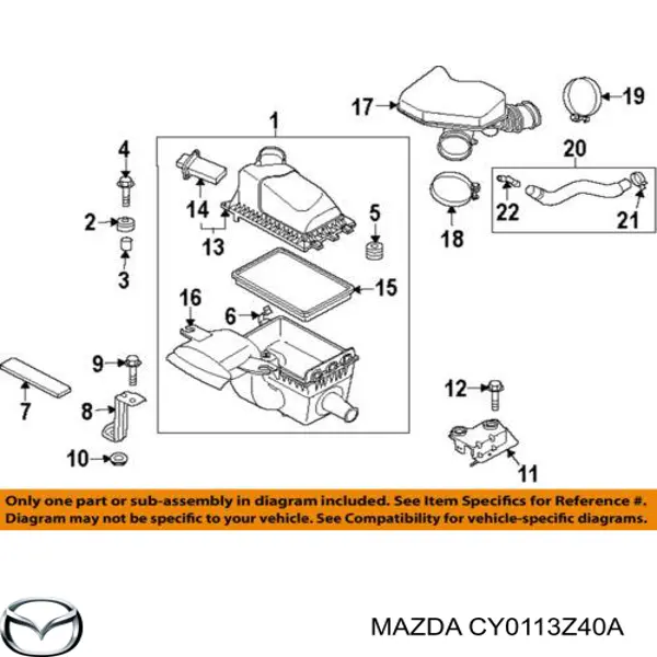 CY0113Z40A Mazda filtro de aire