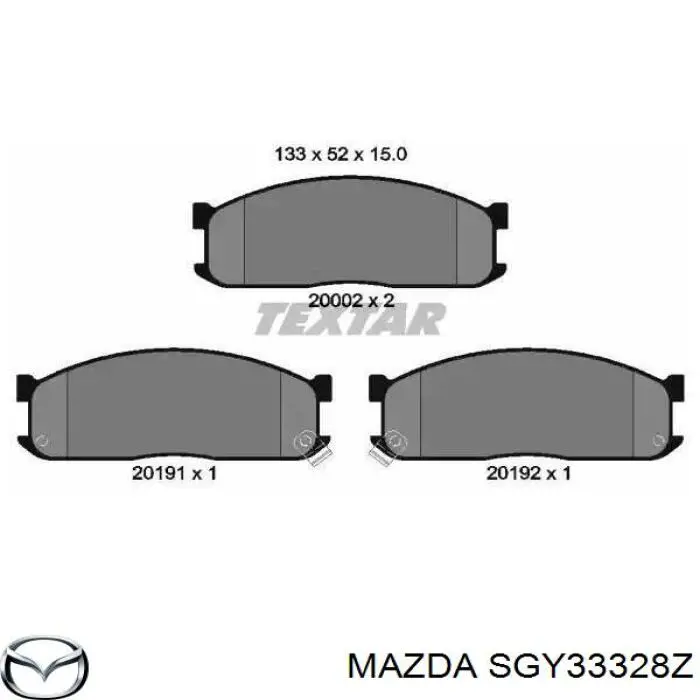 SGY33328Z MAZDA Pastillas de freno delanteras