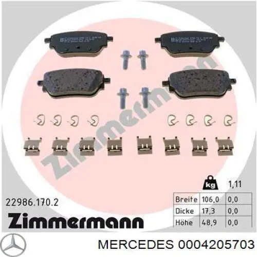 N0004205703 MERCEDES - repuestos Mercedes a precio barato