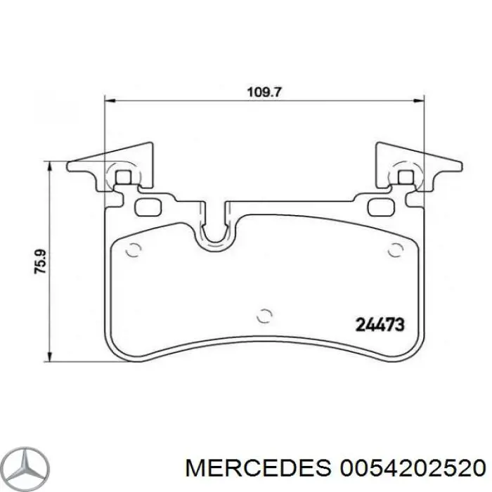 0054202520 Mercedes pastillas de freno traseras