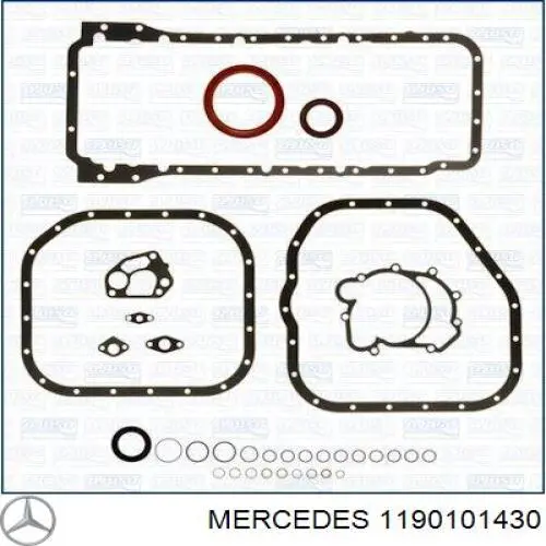 1190101430 MERCEDES junta tapa de válvulas de motor, juego derecho