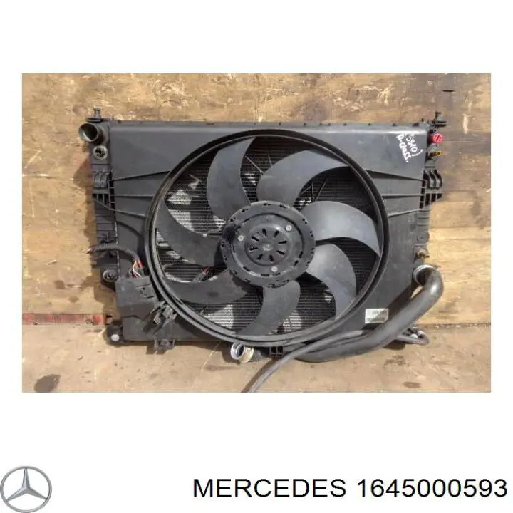 1645000593 Mercedes difusor de radiador, ventilador de refrigeración ...