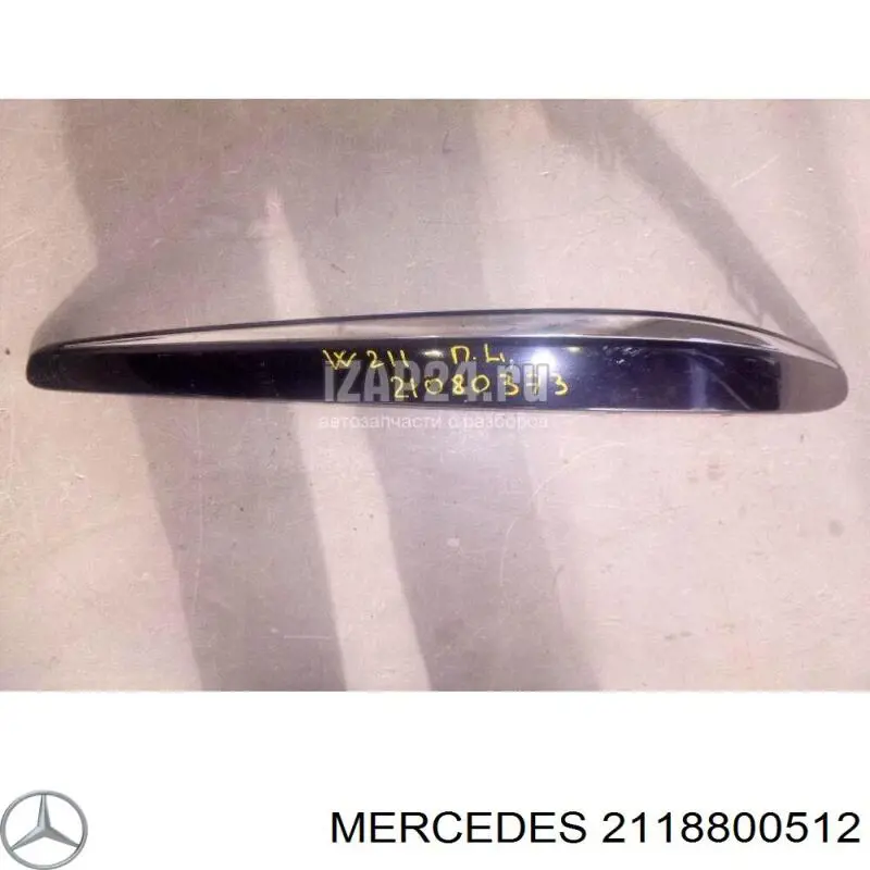 A21188005129197 Mercedes moldura de parachoques delantero izquierdo