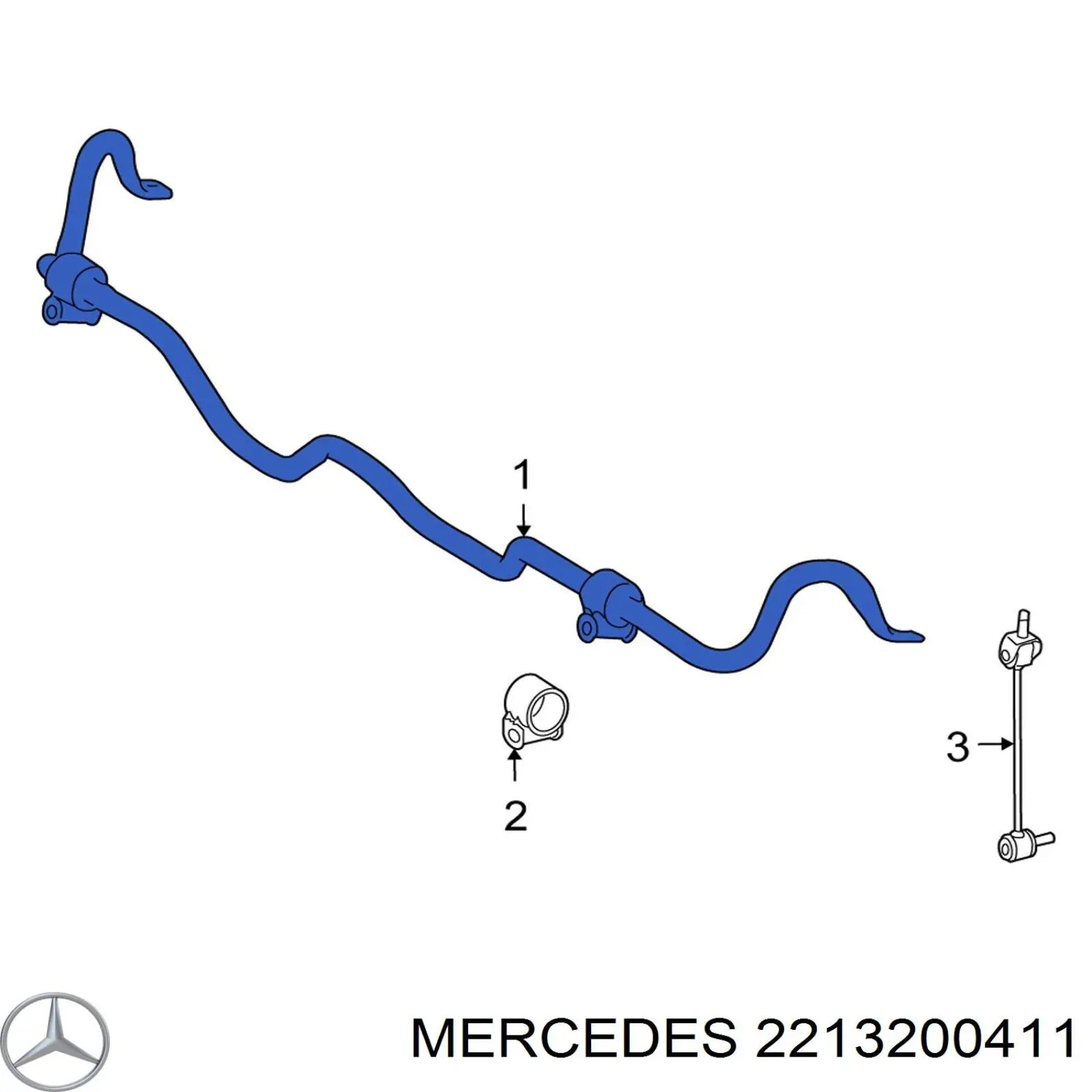2213200411 Mercedes estabilizador trasero