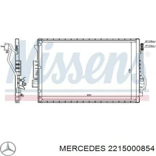 2215000854 Mercedes condensador, aire acondicionado
