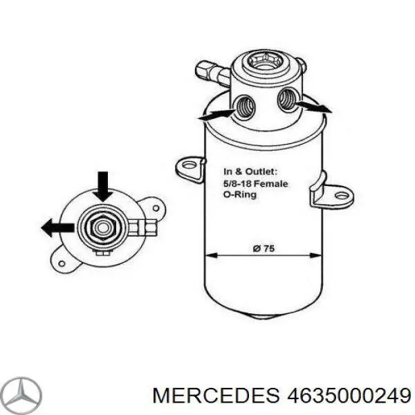 4635000249 MERCEDES Filtro deshidratador