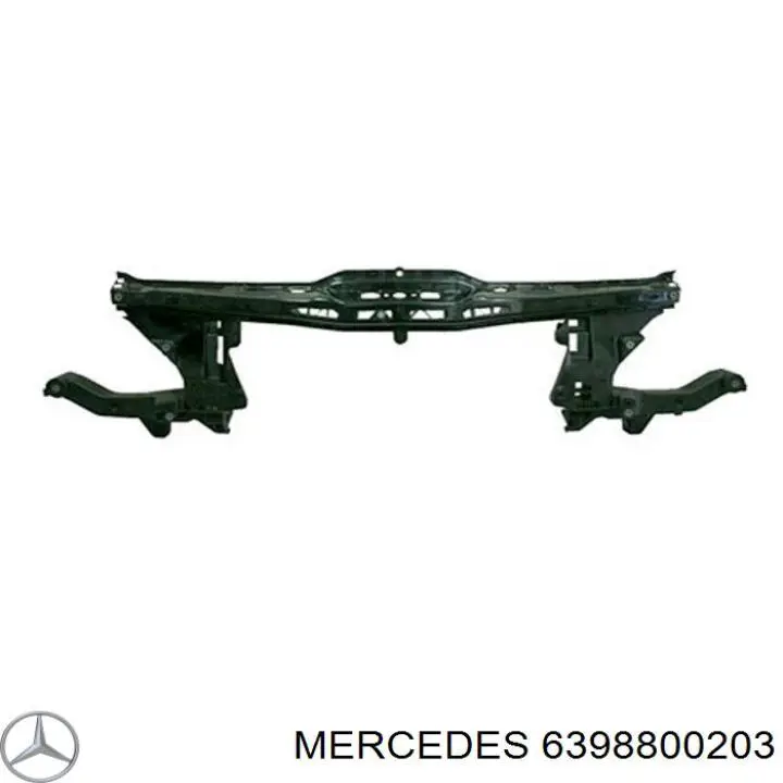 6398800203 Mercedes soporte de radiador completo