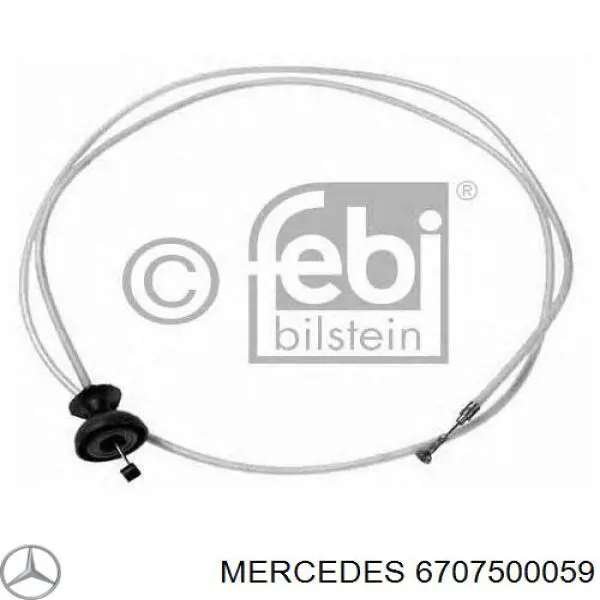 6707500059 Mercedes cable de apertura de capó del motor