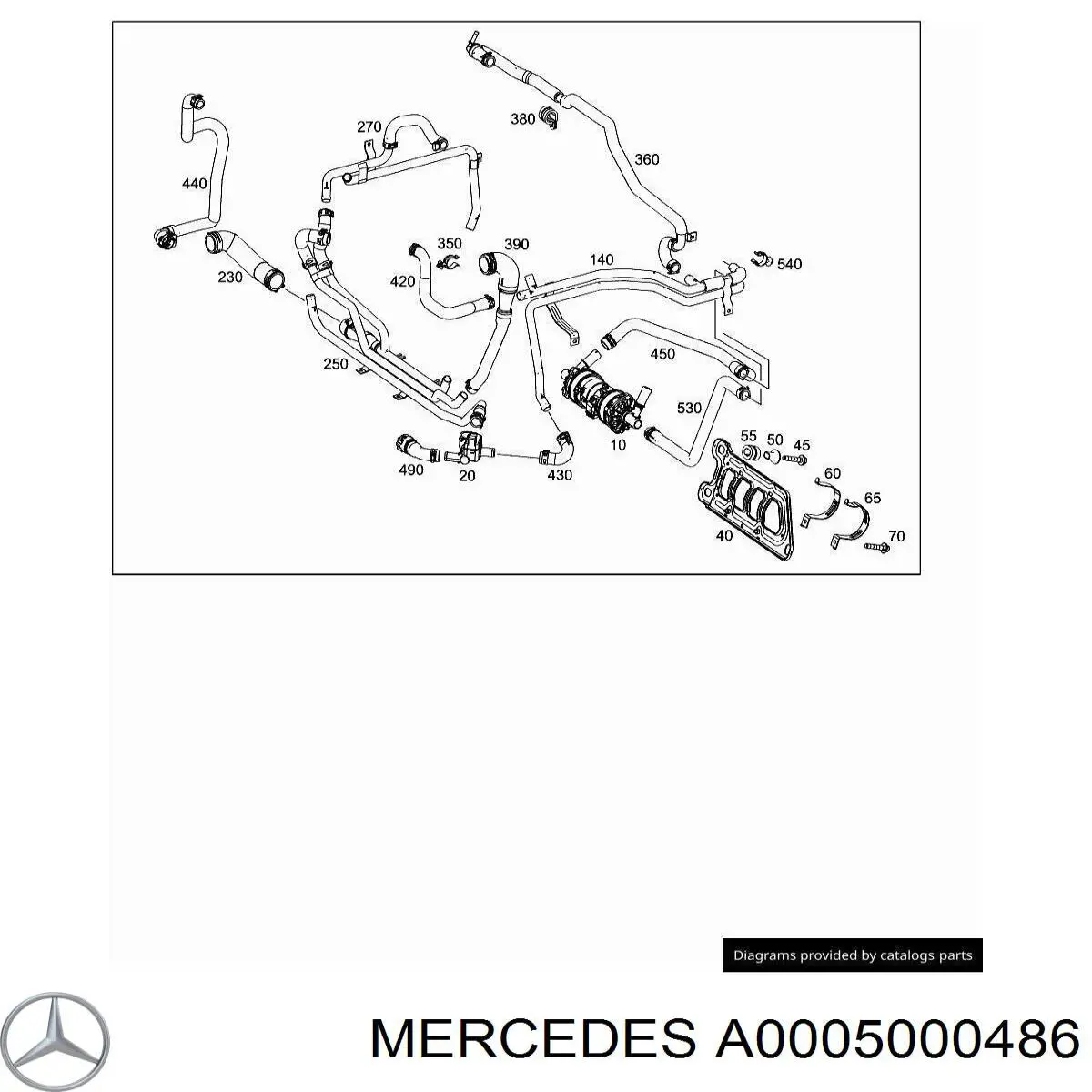 A000500048680 Mercedes bomba de agua, adicional eléctrico