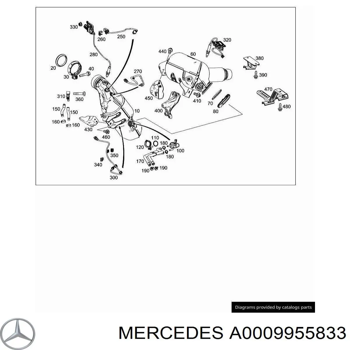 A0009955833 MERCEDES Anuncio de clip de inyector Azul