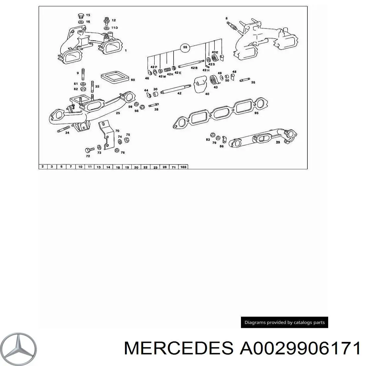 A0029906171 Mercedes conector (cabezal De Mangueras Del Sistema Neumatico)