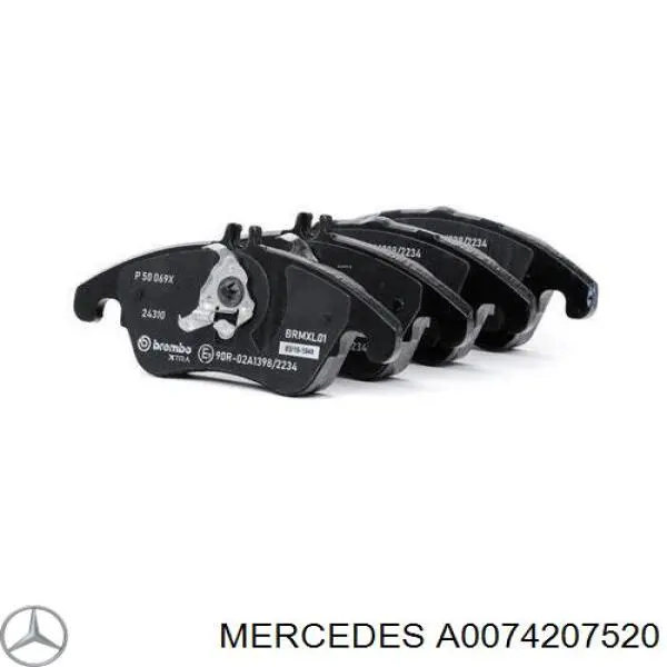 A0074207520 Mercedes pastillas de freno delanteras