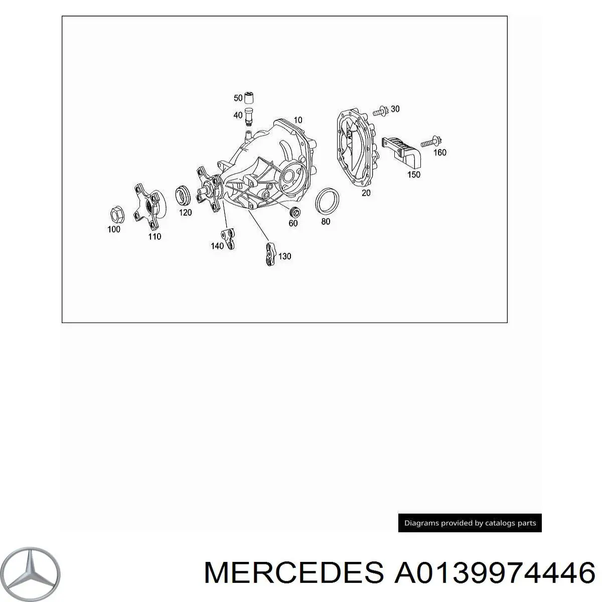 A0139974446 MERCEDES anillo retén, diferencial eje trasero