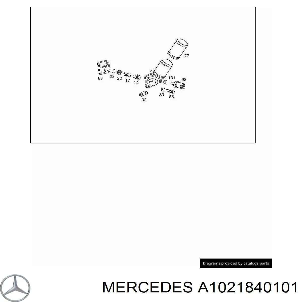 A1021840101 Mercedes filtro de aceite