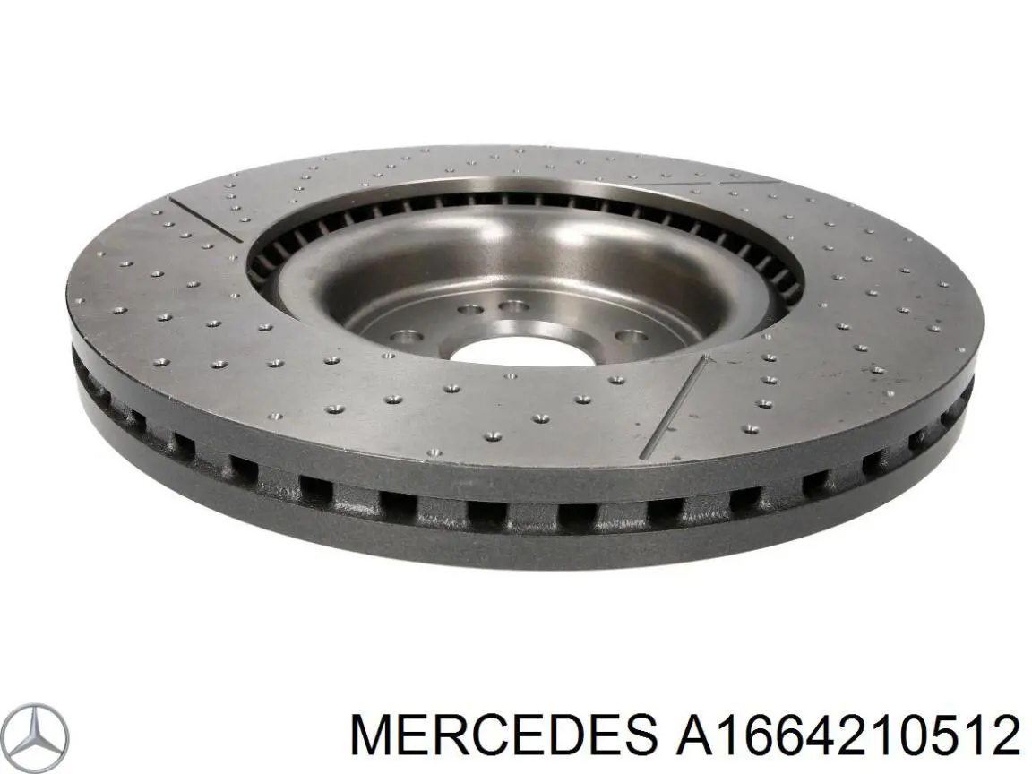 A1664210512 Mercedes disco de freno delantero
