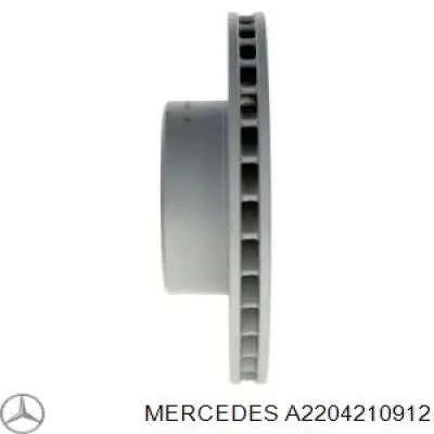 A2204210912 Mercedes disco de freno delantero