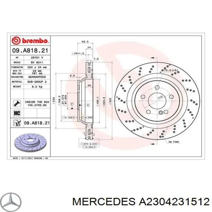 BG4981C DELPHI disco de freno trasero