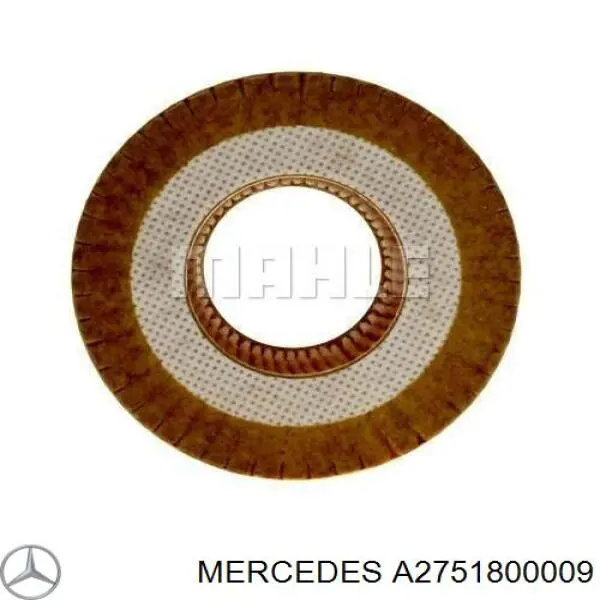 A2751800009 Mercedes filtro de aceite