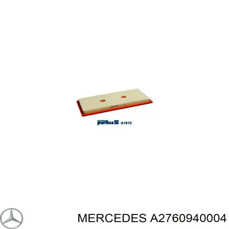 A2760940004 Mercedes filtro de aire