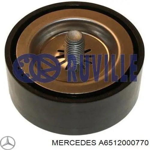 A6512000770 Mercedes polea inversión / guía, correa poli v