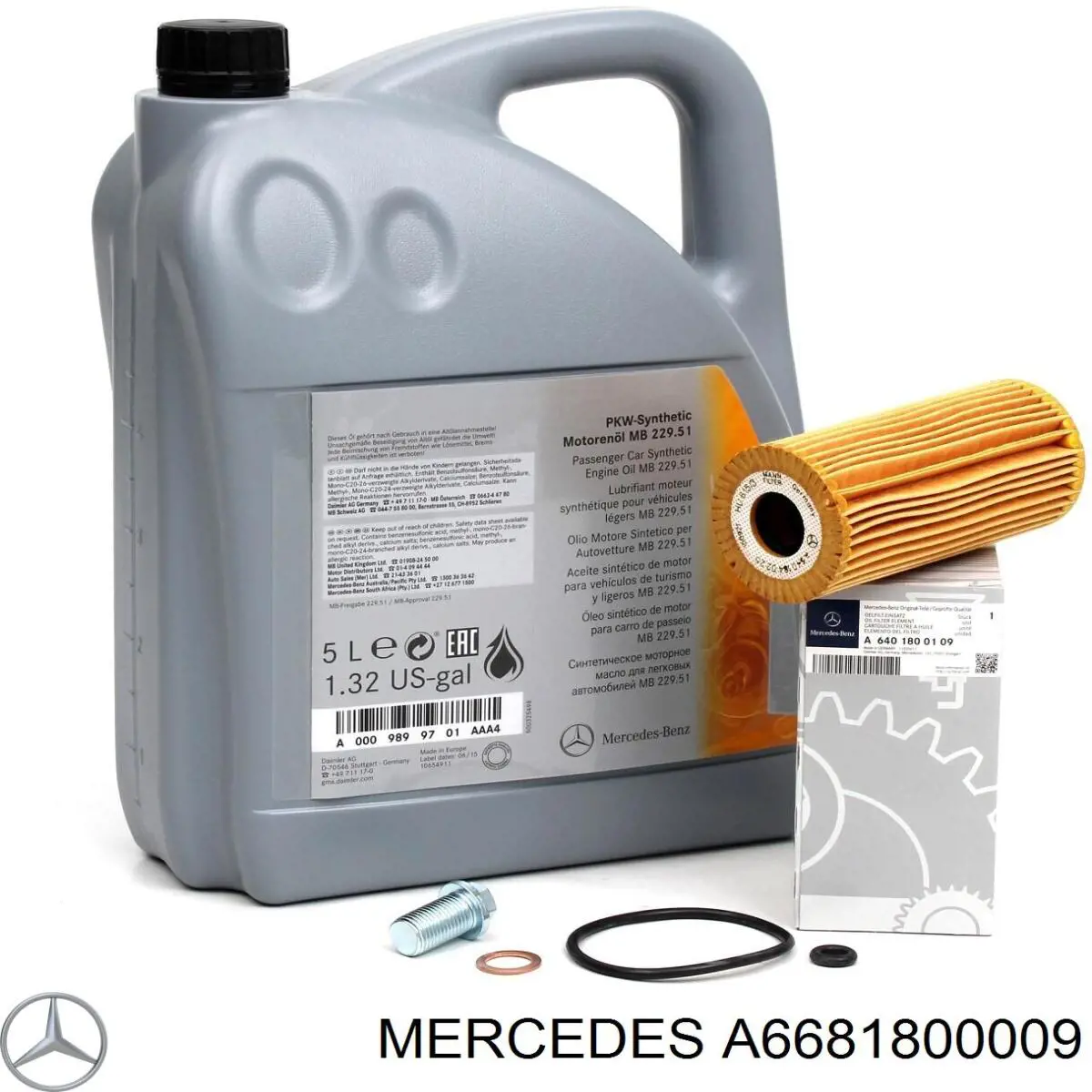 A6681800009 MERCEDES Filtro de aceite