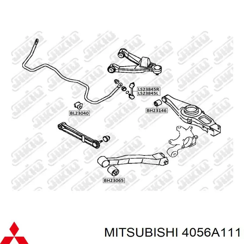 4056A111 Mitsubishi barra estabilizadora trasera izquierda