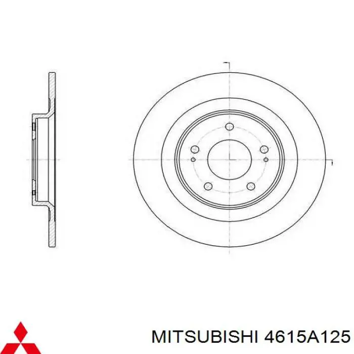 4615A125 Mitsubishi disco de freno trasero