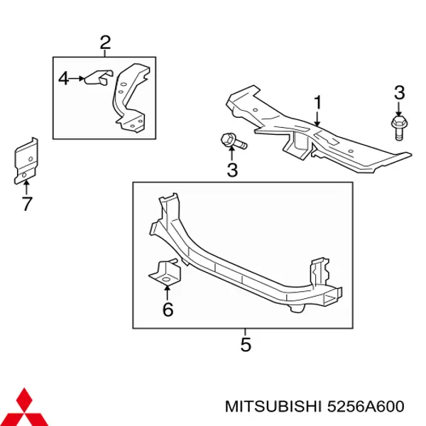 5256A600 Gordon soporte de radiador superior (panel de montaje para foco)
