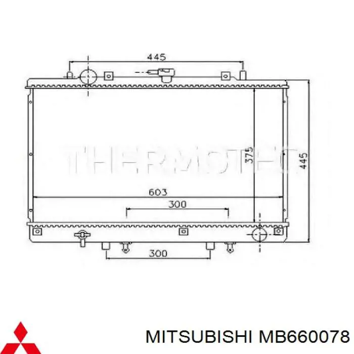 MB924487 Mitsubishi radiador refrigeración del motor