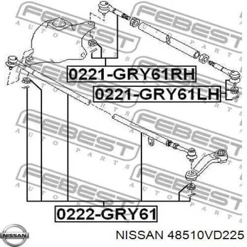 D8510VS42A Nissan barra de acoplamiento trasera central comprar barato