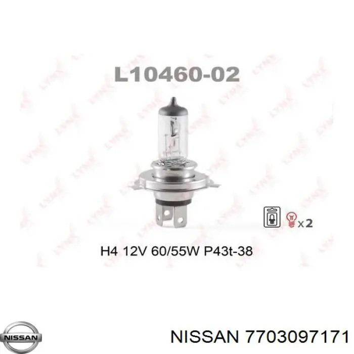 7703097171 NISSAN/INFINITI Bombilla halógena