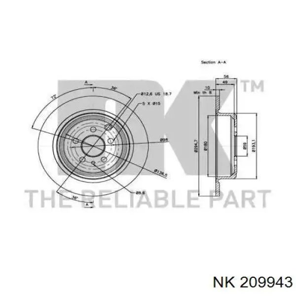 209943 NK disco de freno trasero comprar barato