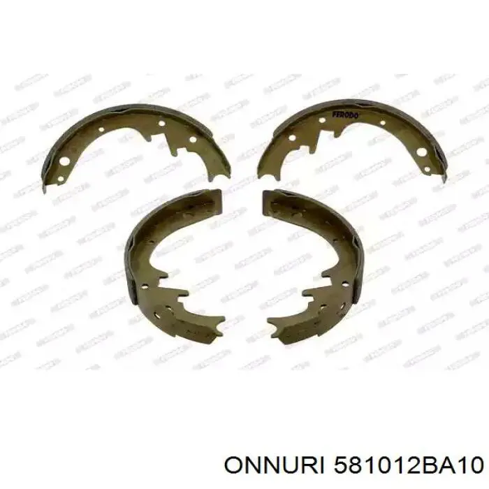 581012BA10 Onnuri pastillas de freno delanteras