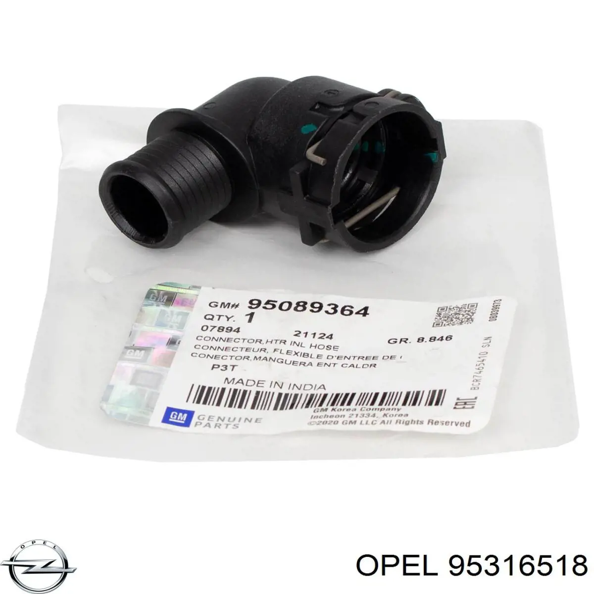 95316518 OPEL Tubería de radiador, retorno