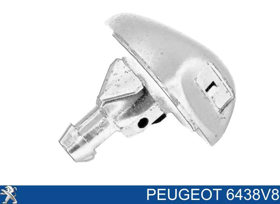 6438V8 PEUGEOT/CITROEN Tobera de agua regadora, lavado de parabrisas