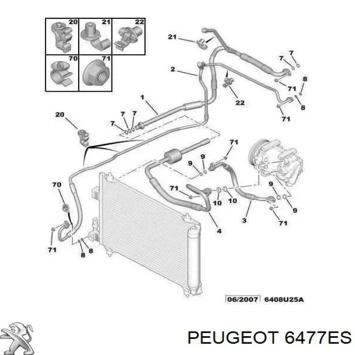 6477ES PEUGEOT/CITROEN - repuestos Peugeot/Citroen a precio barato