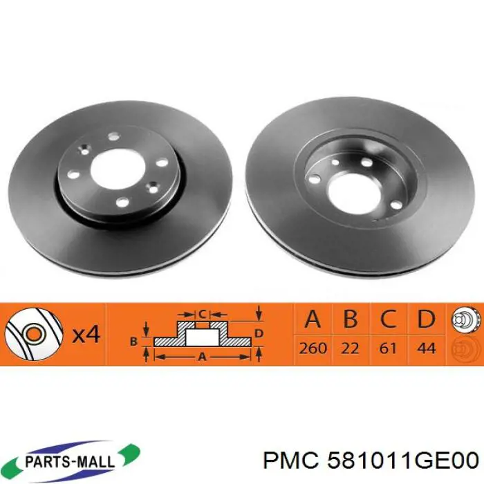 581011GE00 Parts-Mall pastillas de freno delanteras comprar barato