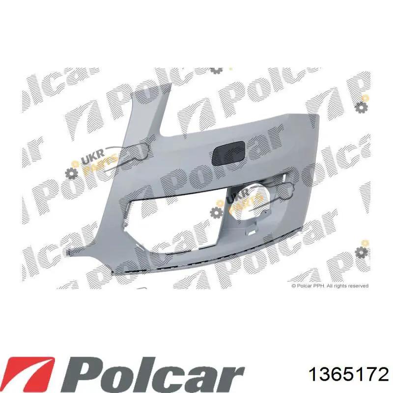136517-2 Polcar parachoques delantero, parte izquierda