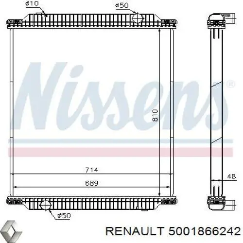 5001866242 RENAULT (RVI) Radiador