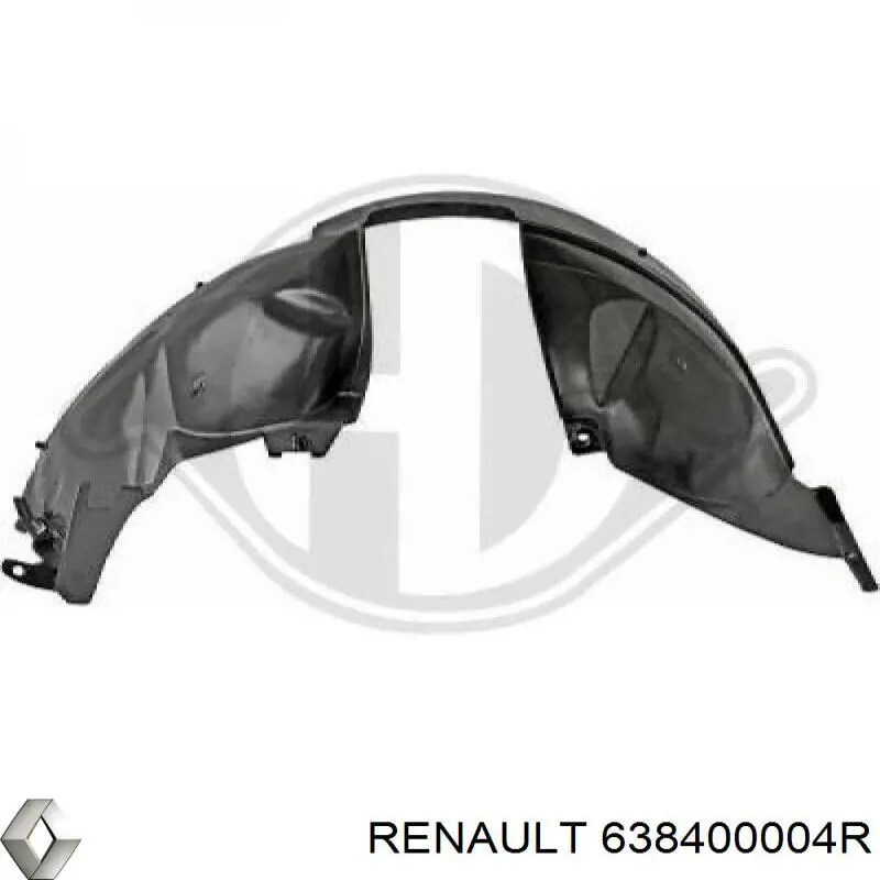 638400004R Renault (RVI) guardabarros interior, aleta delantera, derecho