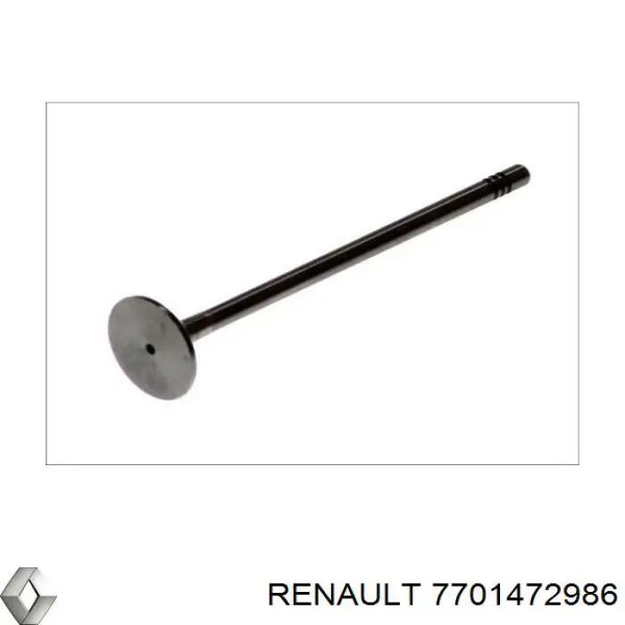 7701 472 986 RENAULT (RVI) Válvulas de admisión