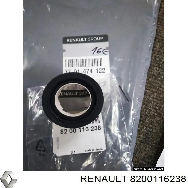 8200116238 RENAULT (RVI) Anillo retén de semieje, eje delantero, derecho