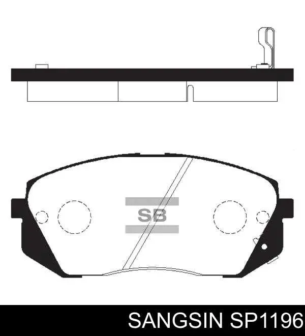 SP1196 SANGSIN Pastillas de freno delanteras