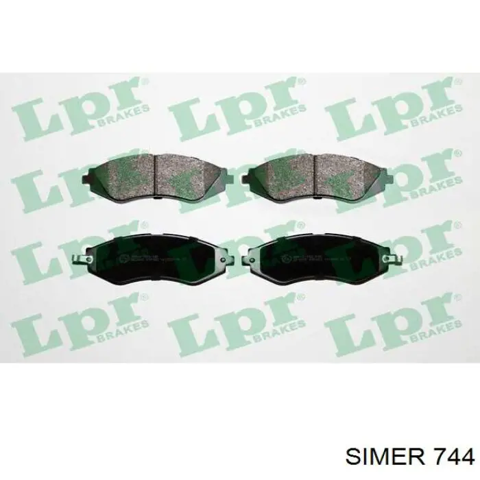 744 Simer pastillas de freno delanteras