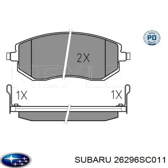 26296SC011 SUBARU Pastillas de freno delanteras